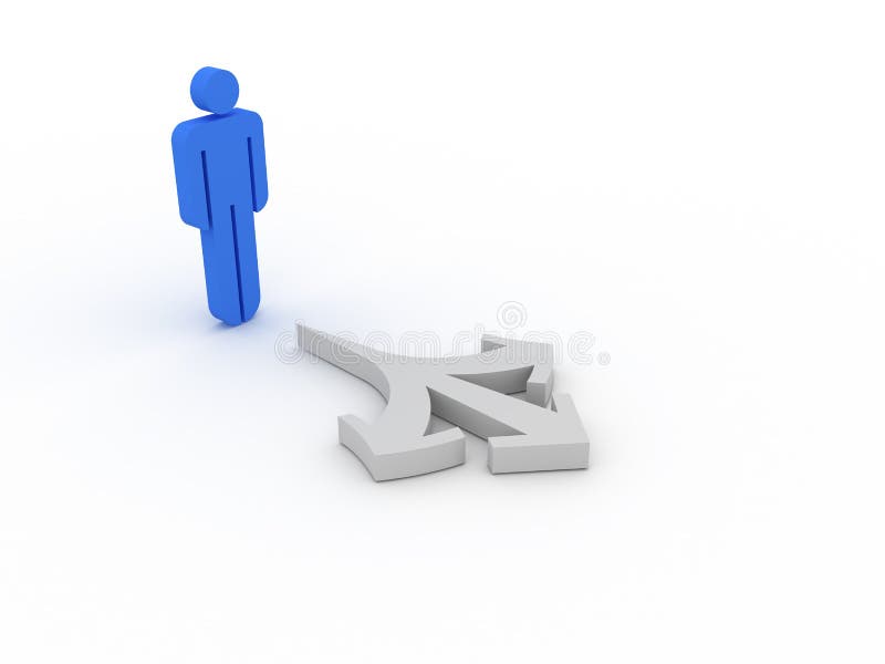 Tough choice stock illustration. Illustration of making - 12662042