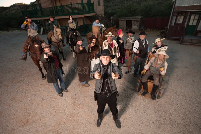 Tough Old West Posse stock image. Image of handicapped - 24883411