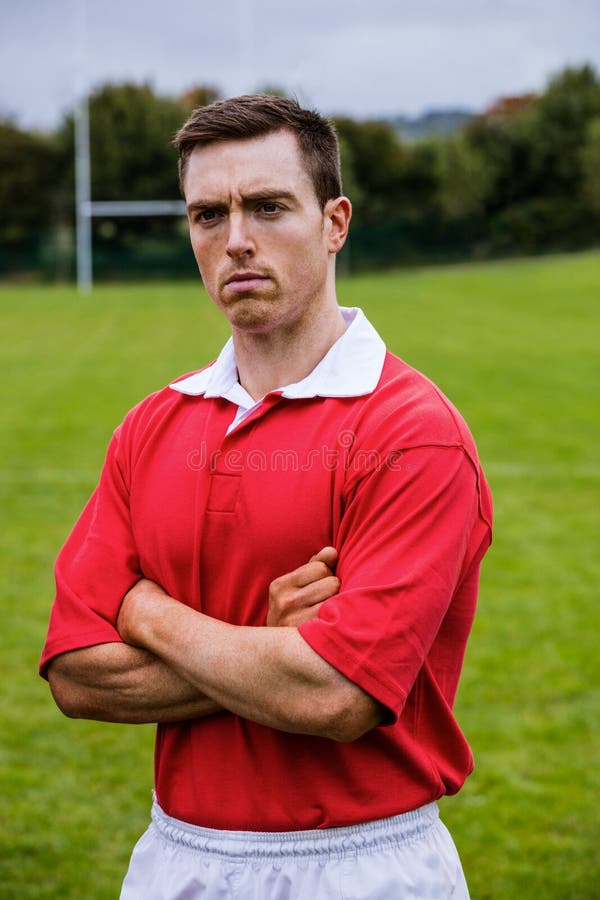 Tough Rugby Player Ready To Play Stock Photo - Image of player ...