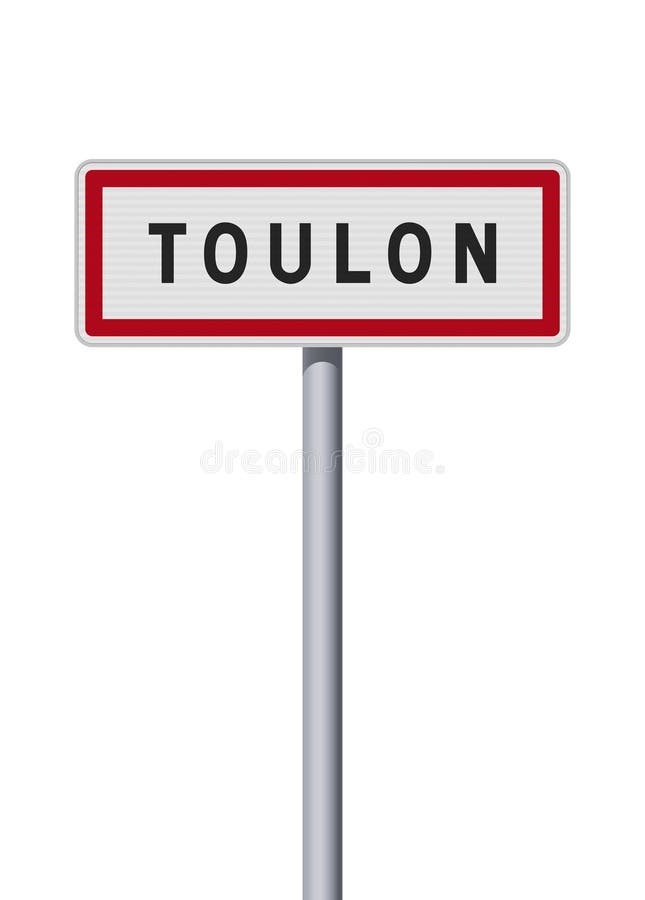 Toulon City Entrance Road Sign Stock Vector - Illustration of vector ...
