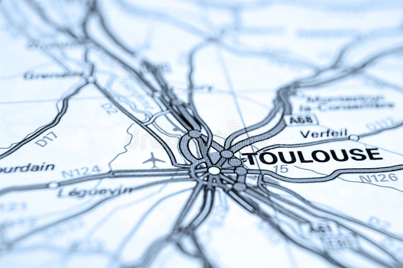 Toulouse Map stock photo. Image of people, europe, focussed - 19808448