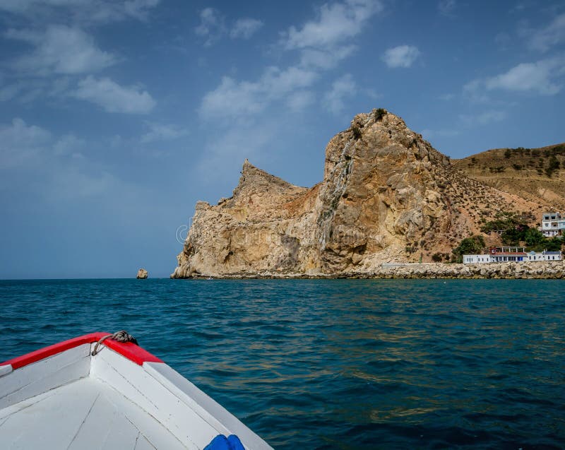 A Tour with a Boat in Jebha Stock Photo - Image of landscape, morocco ...