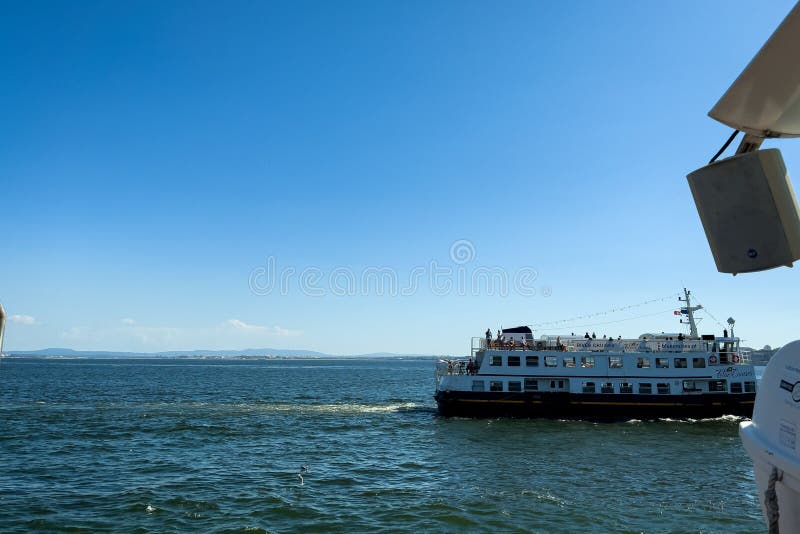 Tour Boat Sailing on the Sea in Lisbon Editorial Stock Image - Image of ... Tour Boat Sailing on the Sea in Lisbon Editorial Stock Image - Image of ...