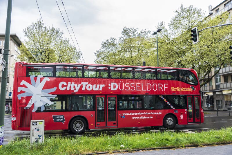 Tour Bus in Dusseldorf, Germany Editorial Photography - Image of ...