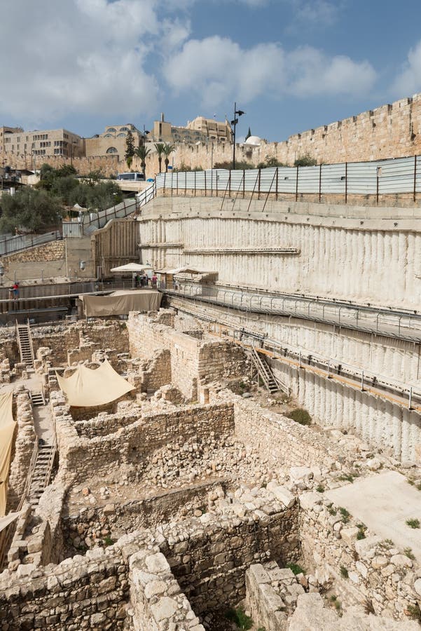 Tour at City of David in Jerusalem Stock Image - Image of jerusalem ...