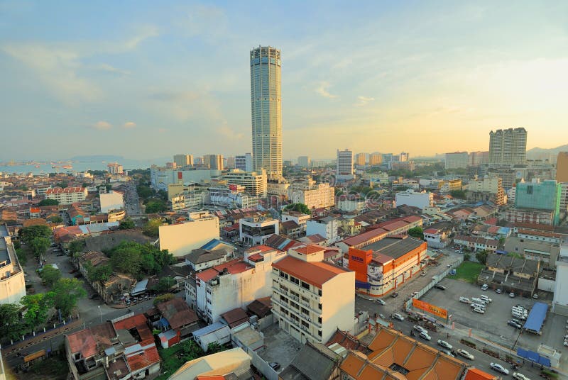 Komtar, Georgetown, Penang, Malaisie En HDR Photo stock éditorial ...