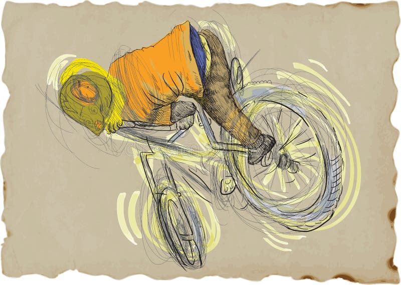 Tour De Style Libre - Bicyclette Illustration de Vecteur - Illustration ...