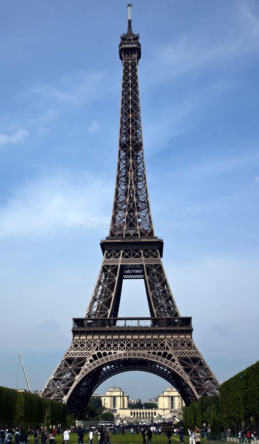 Eiffel tower, side view stock photo. Image of high, champ - 8134800