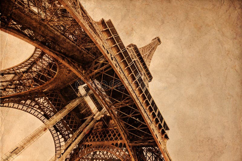 Tour Eiffel Avec La Texture Brune Photo stock - Image du symbole ...