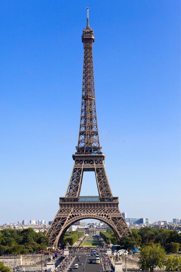 Eiffel tower, side view stock photo. Image of high, champ - 8134800
