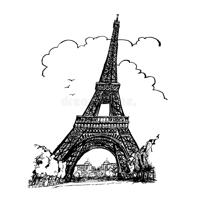 Tour Eiffel in Paris stock vector. Illustration of landmark - 9700328