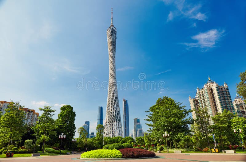 Tour Guangzhou Chine De Canton Photo stock éditorial - Image du asie ...