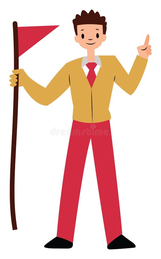 Tour Guide Character Vector Illustration on a Stock Vector ...