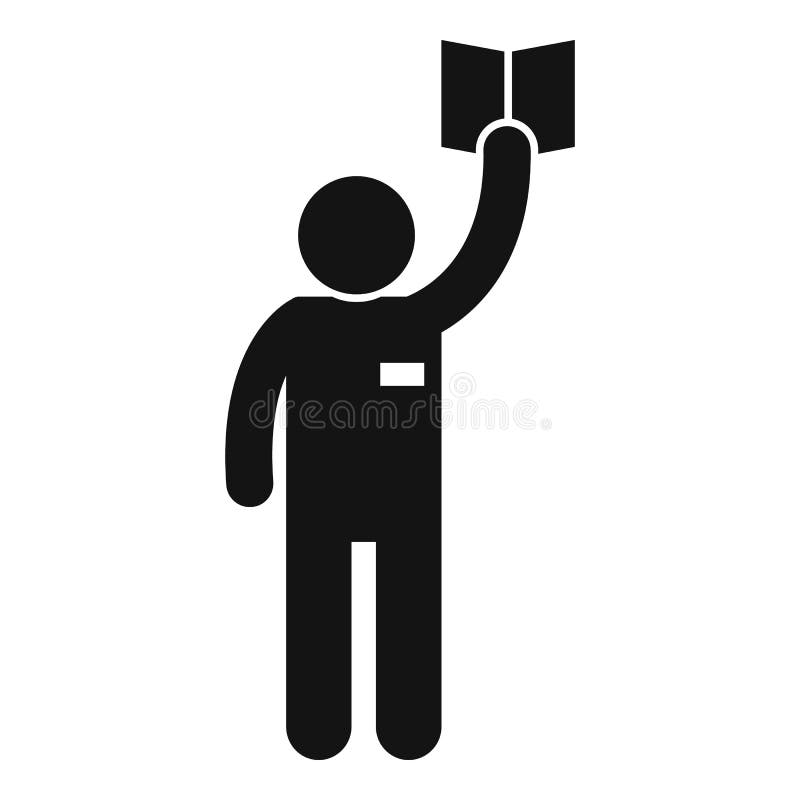 Tour Guide Man Icon, Simple Style Stock Vector - Illustration of ...