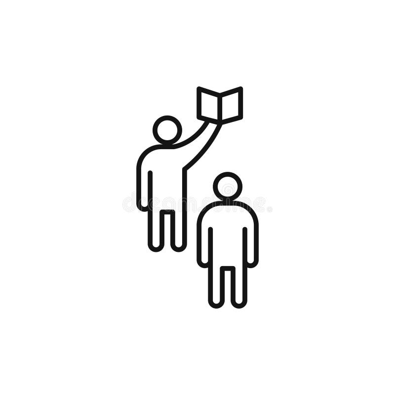 Tour Guide People Icon Isolated on White Background Stock Vector ...