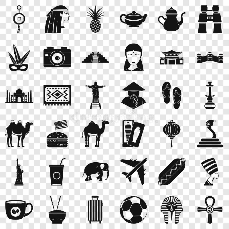 Tour Icons Set, Simple Style Stock Vector - Illustration of jesus ...