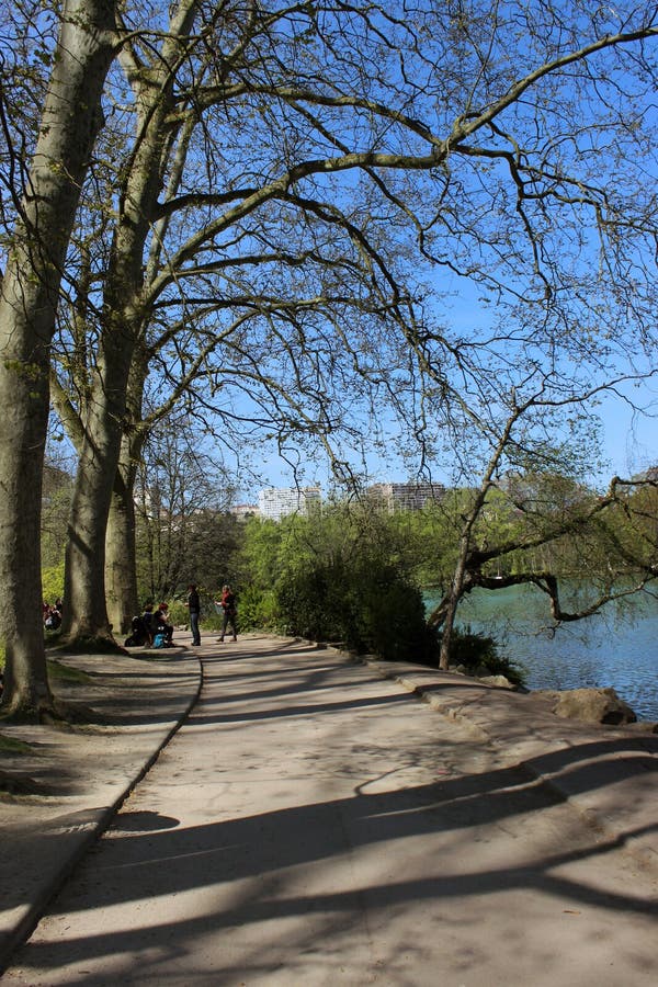 View of the park of lyon stock photo. Image of spring - 117674130