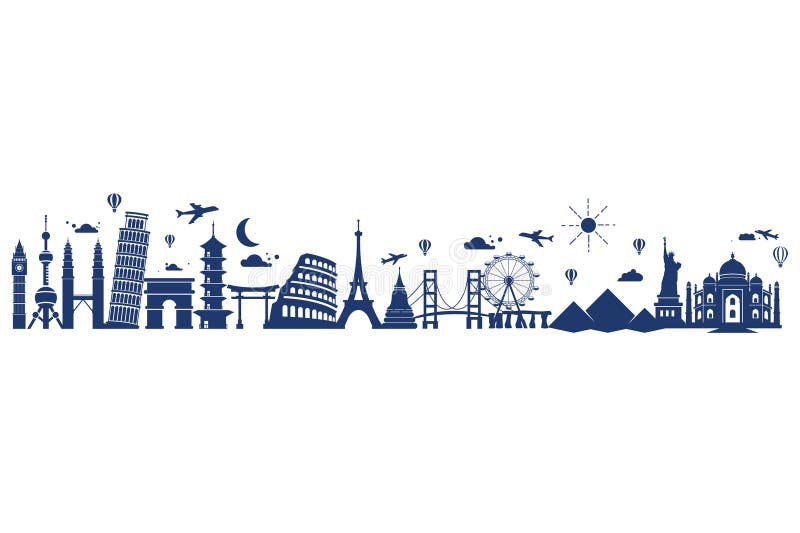 Tour Travel Around the World Illustration Stock Vector - Illustration ...