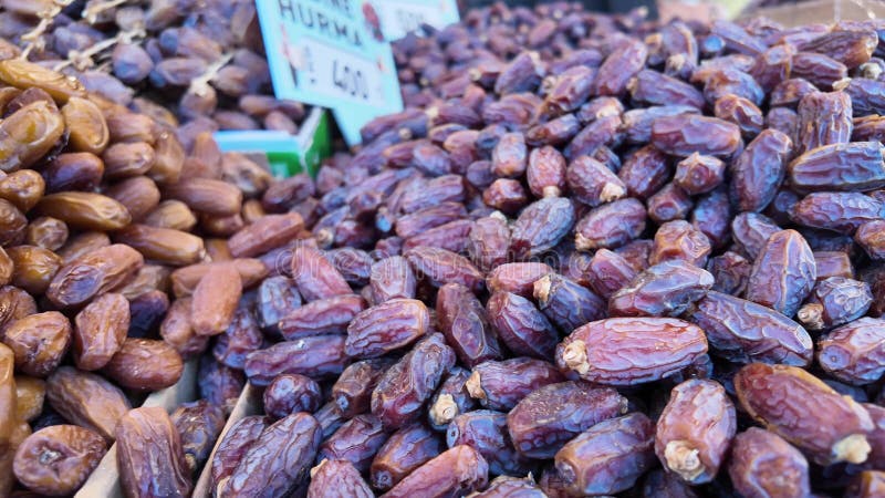 Discovering Various Types of Dates at a Local Market Stock Video ...