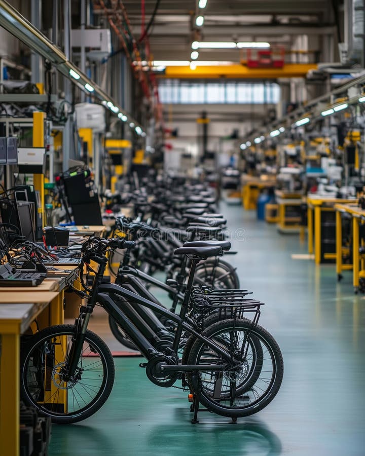 Touring the Lively Electric Bicycle Assembly Line Stock Photo - Image ...