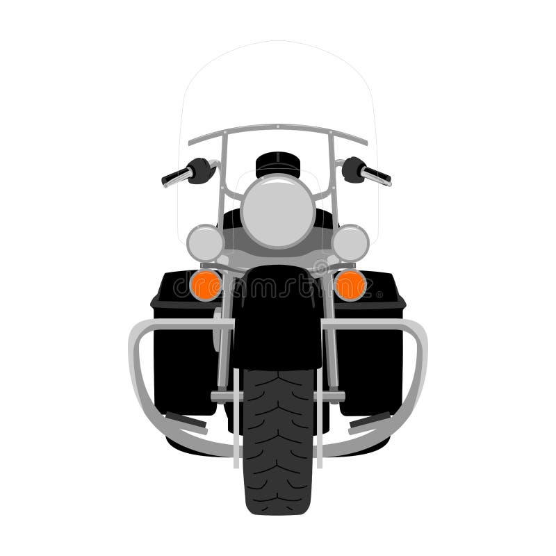Touring Motorcycle Isolated Vector Illustration Stock Vector ...