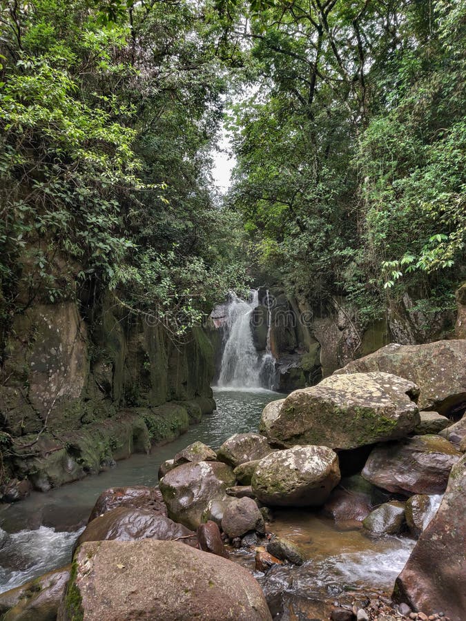 Touring Waterfalls with Crystal Clear Waters Stock Image - Image of ...