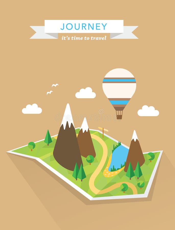 Tourism Concept Polygonal Vector Map Stock Vector - Illustration of ...