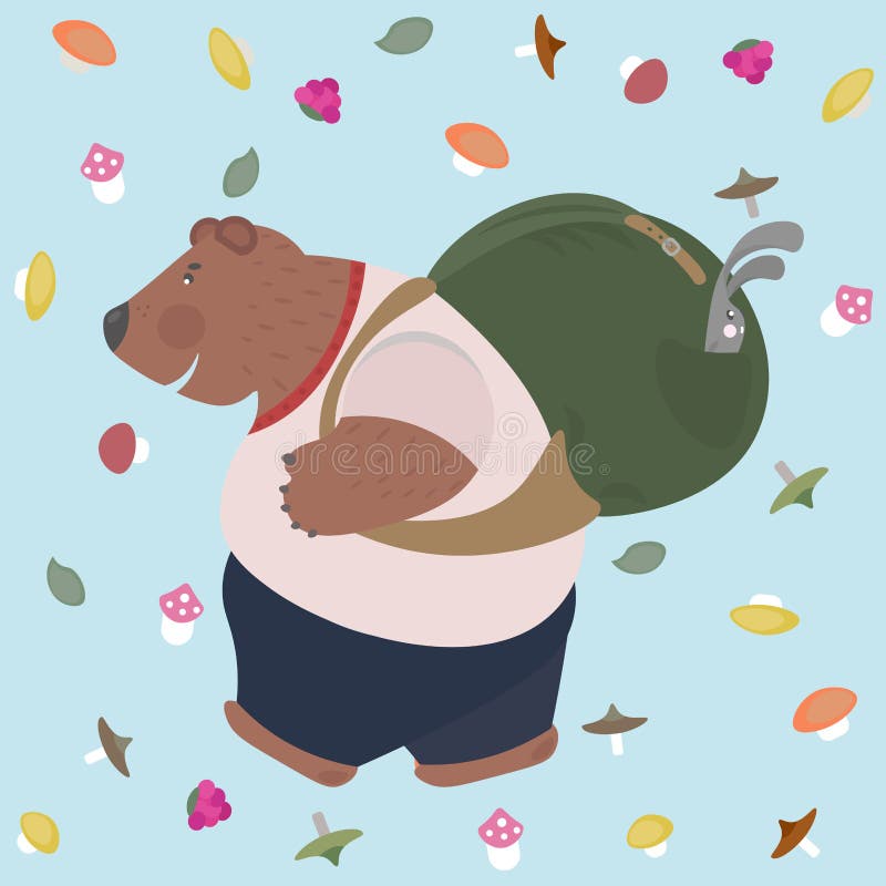 Tourism in Forest:animals Have Holidays Stock Vector - Illustration of ...