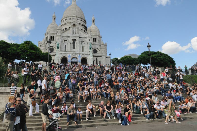 Tourism in Paris editorial photo. Image of group, church - 16133646