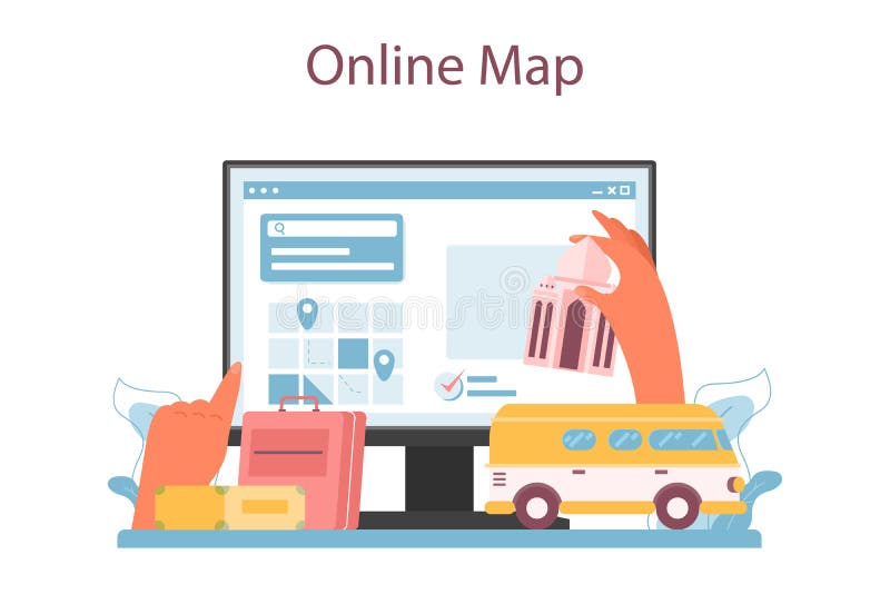 Tourism Program Online Service or Platform. Agent Creating Stock Vector ...