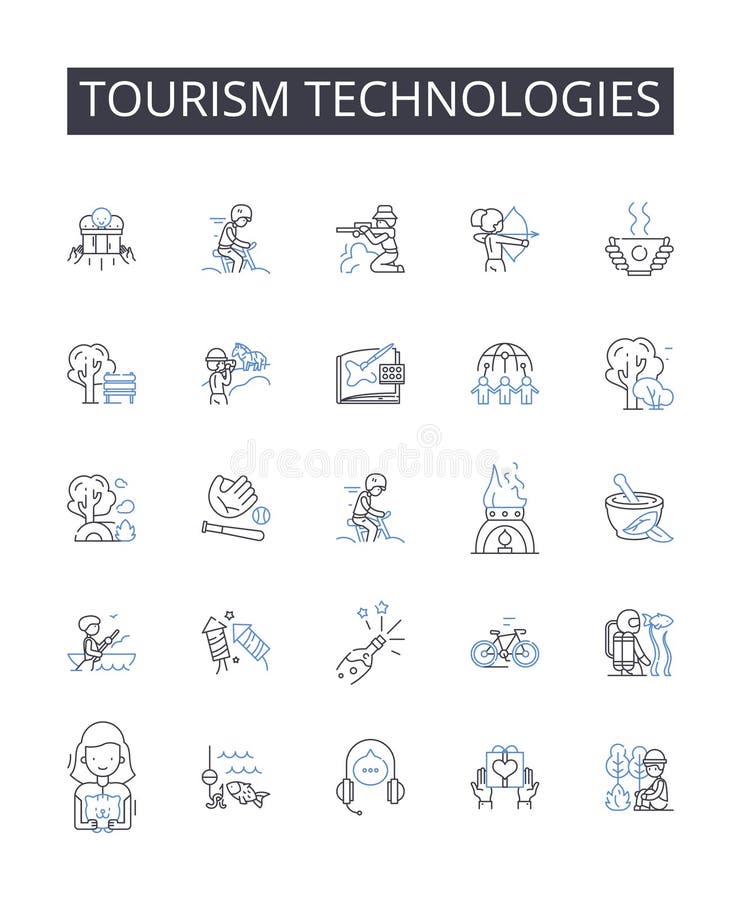 Tourism Technologies Line Icons Collection. Artificial Intelligence ... Tourism Technologies Line Icons Collection. Artificial Intelligence ...