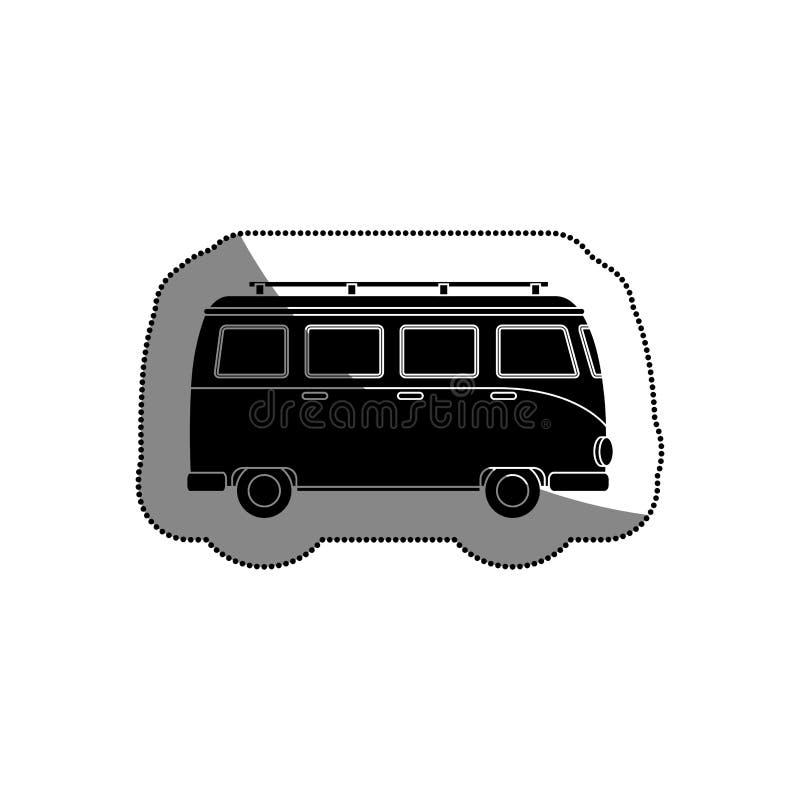 Tourism van vehicle icon stock illustration. Illustration of journey ...