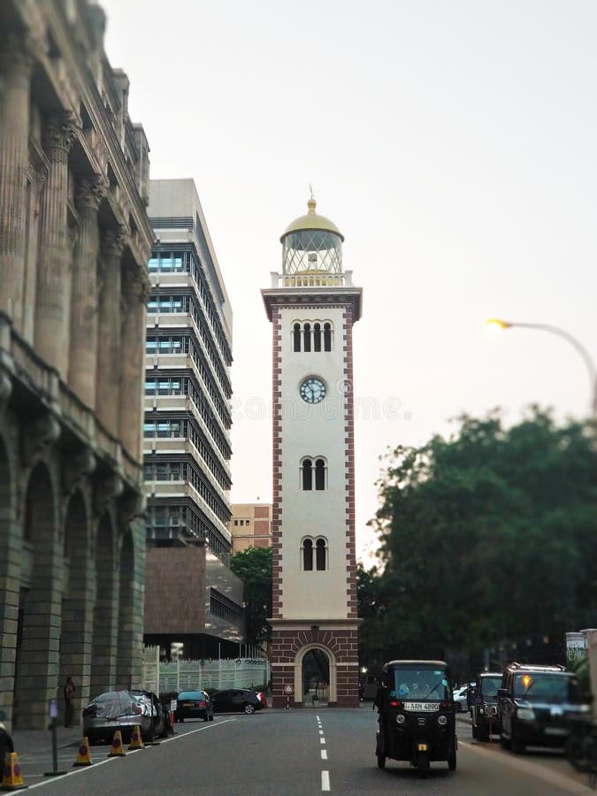 Tourist Attraction Colombo Tower Clock Lighthouse Editorial Image ...