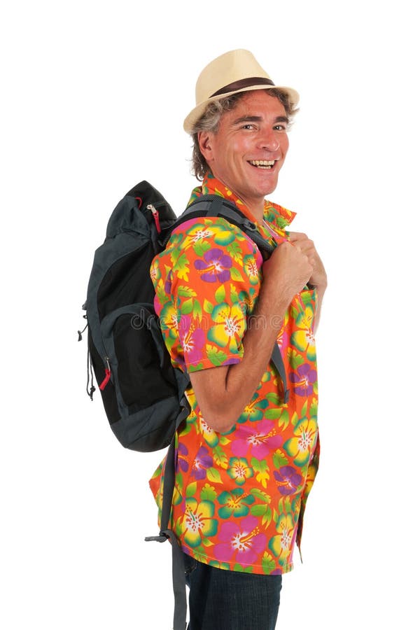 Tourist with backpack stock photo. Image of handsome - 27192008