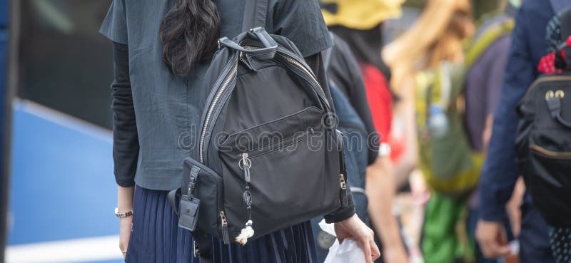 Tourist in a Backpack in the City Stock Photo - Image of travel, town ...