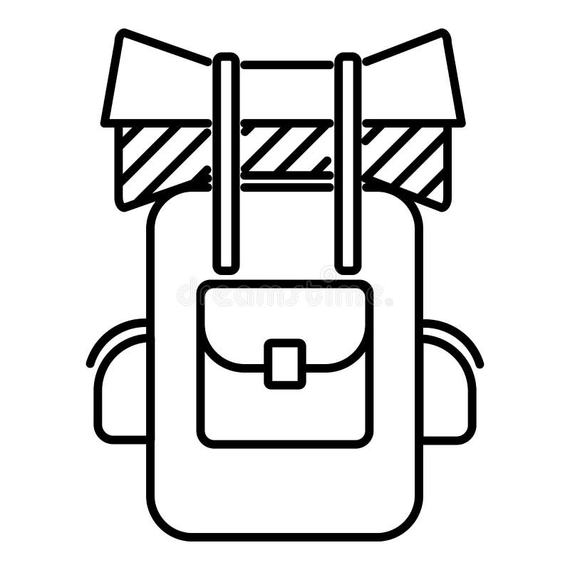 Tourist Backpack Icon, Outline Style Stock Illustration - Illustration ... Tourist Backpack Icon, Outline Style Stock Illustration - Illustration ...