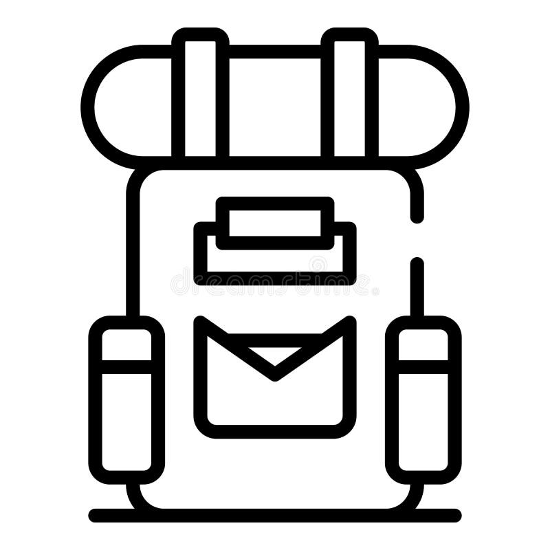 Tourist Backpack Icon Digital Blue Stock Vector - Illustration of ...