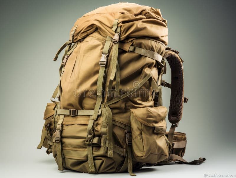 Tourist backpack isolated stock illustration. Illustration of ...