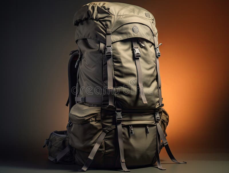 Tourist backpack isolated. stock illustration. Illustration of backpack ...