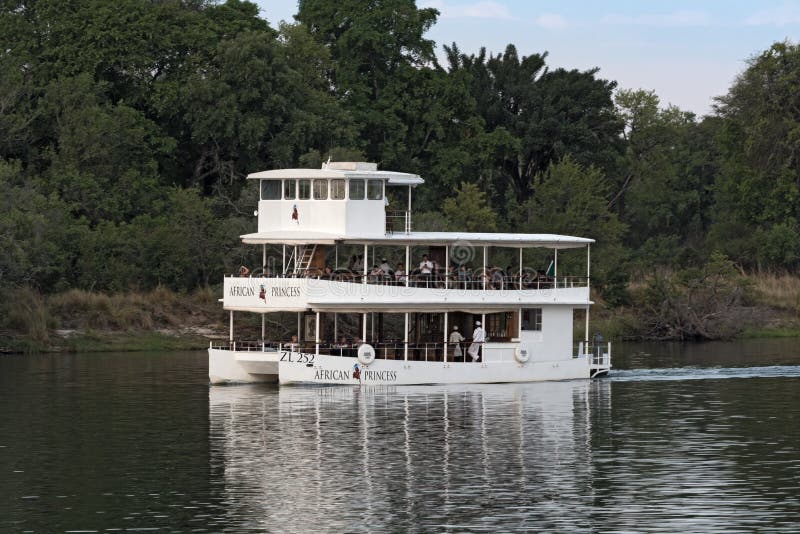 Tourist Boat on the Okavango River in Namibia Editorial Photography ...