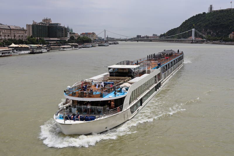 Tourist Boat on the River Danube at Budapest City Editorial Photography ...