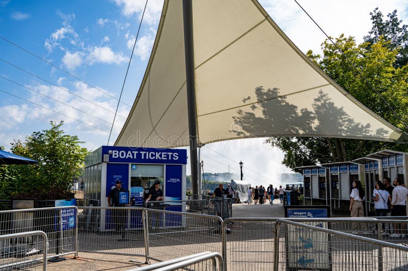 Tourist Boat Ticket Office in Niagara Falls. Editorial Stock Photo ...