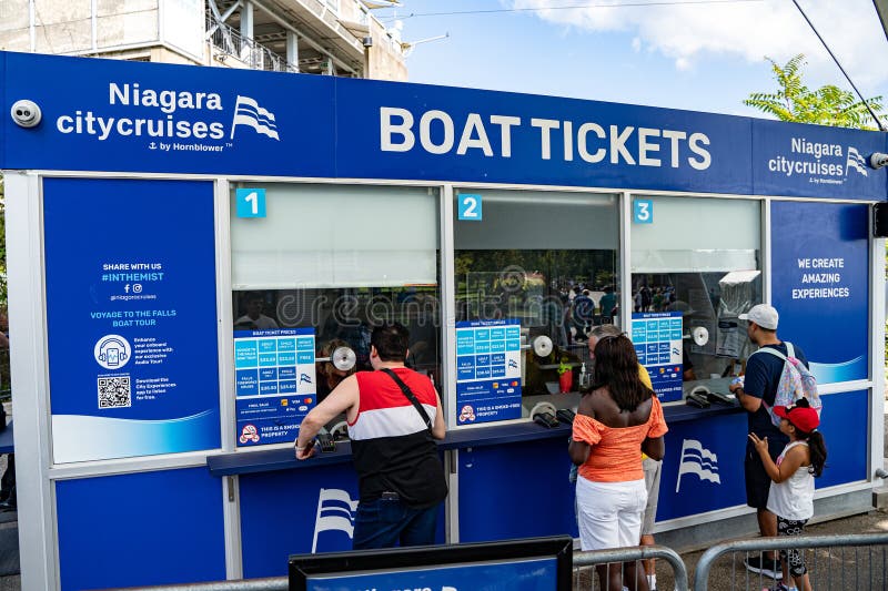 Tourist Boat Ticket Office in Niagara Falls. Editorial Photography ...