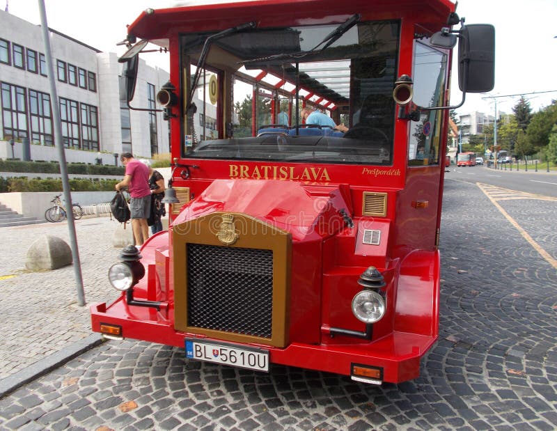 Tourist bus in Bratislava editorial photo. Image of bratislava - 125993881