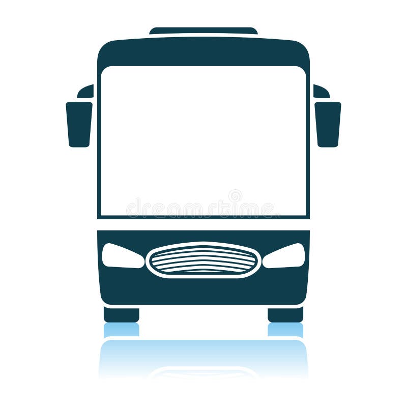 Tourist Bus Icon Front View Stock Vector - Illustration of background ...