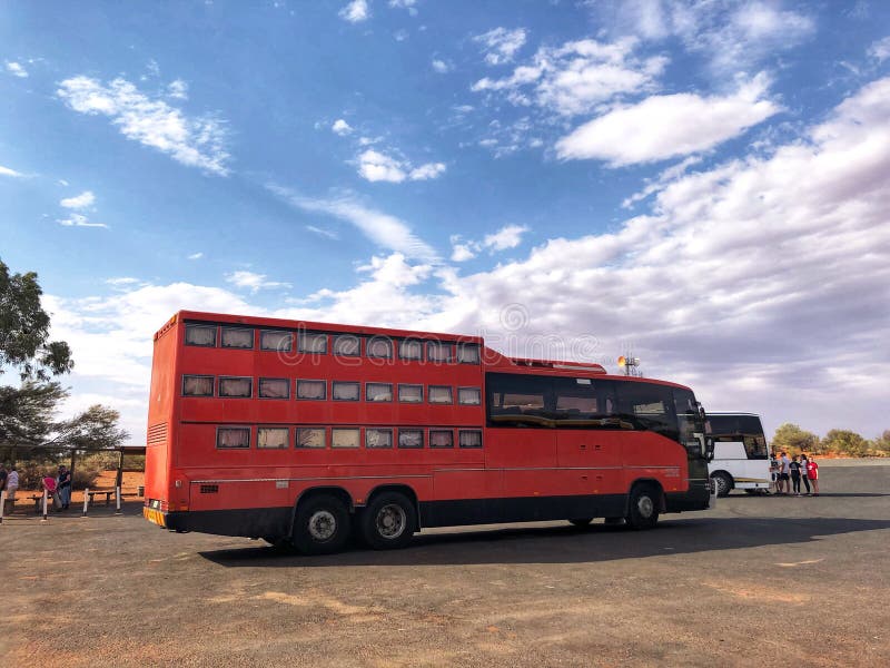 Double Decker Bus in Outback Australia Editorial Photography - Image of ...