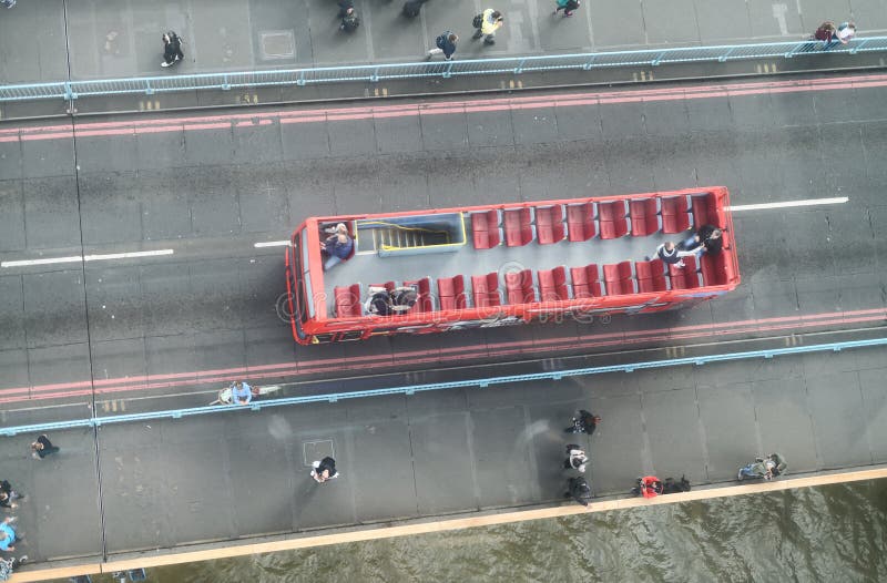 Tourist Bus Overhead Aerial View Stock Image - Image of transportation ...
