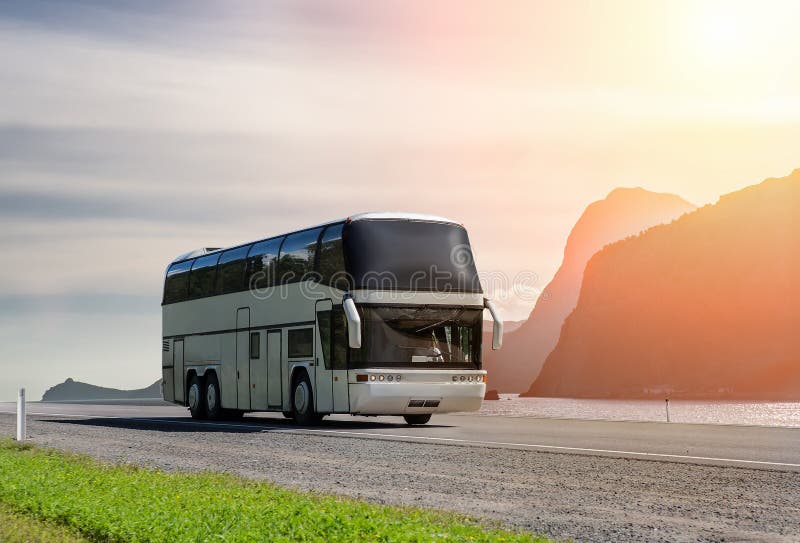Tourist Bus Rides on the Mountain Highway Stock Photo - Image of tour ... Tourist Bus Rides on the Mountain Highway Stock Photo - Image of tour ...