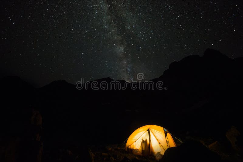 Camp at Night stock photo. Image of lakeside, nightime - 415334