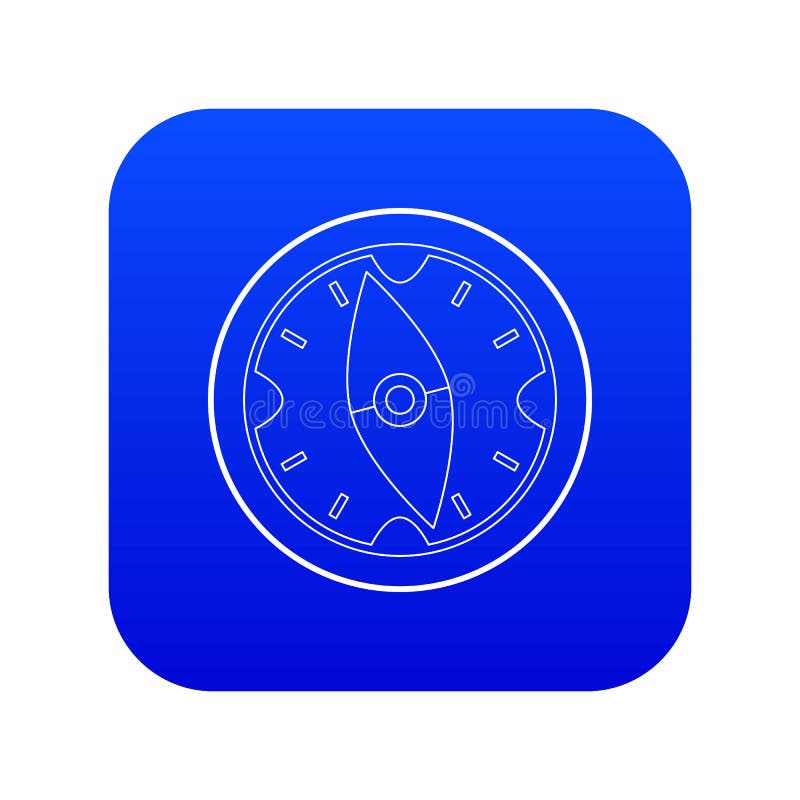 Tourist Compass Icon Blue Vector Stock Vector - Illustration of ...